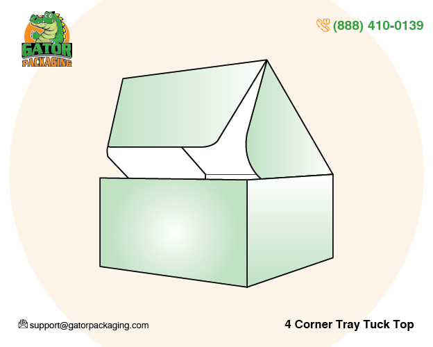 4 Corner Tray boxes by Gator Packaging
