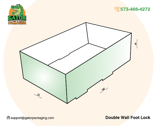 Double Wall Foot Lock boxes - Gator Packaging