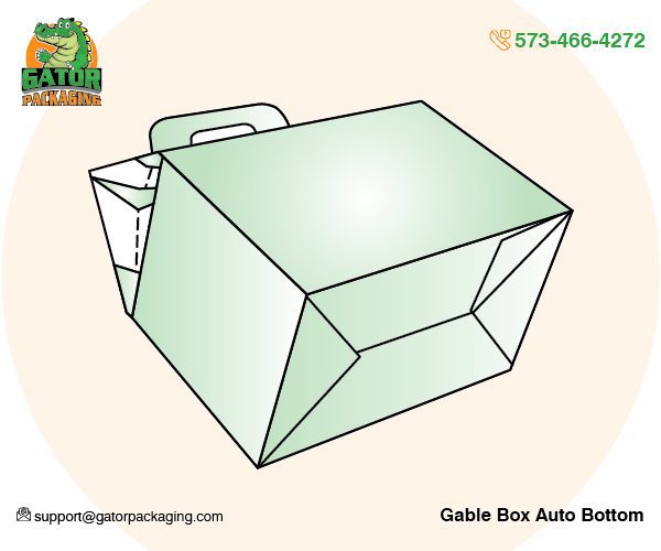 Gable Box Auto Bottom - Custom Boxes with Logo Wholesale - Custom Packaging